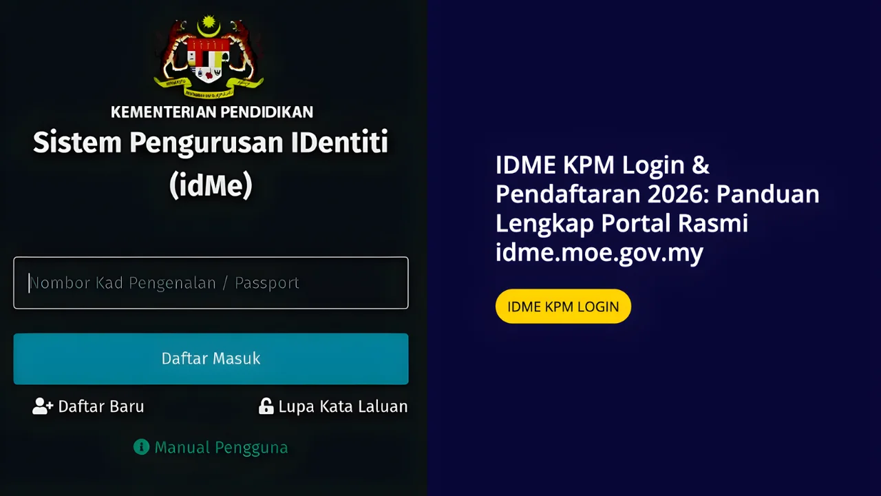 IDME KPM Login & Pendaftaran 2026 | Portal Idme.moe.gov.my